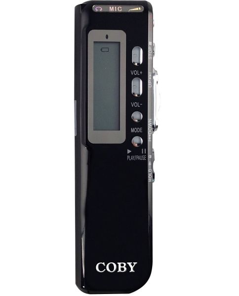 COBY CVR20 4GB Digital Voice Recorder, Speaker, Clip-on Mic, USB Input ...