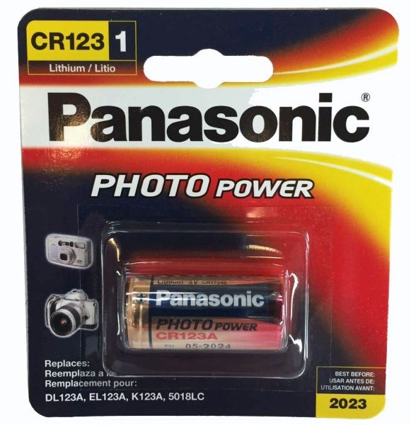 CR123A PANASONIC Lithium 3v Camera Battery, DL123A EL123AP Detail Page