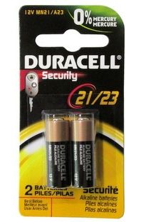 DURACELL MN21B-2 2-Pack Alkaline 12v, Car Alarm Battery A23/23A/MN21 ...