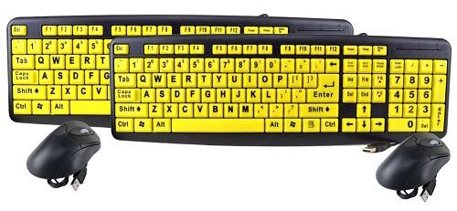 EZ EYES 23553-2PK YELLOW - 2-PCS 104-Key USB Keyboard and 2-PCS USB ...
