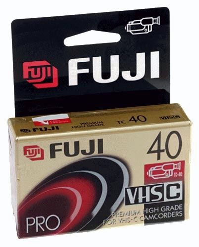 FUJI TC40 PRO VHS-C Blank Videocassette Tape, 40min Detail Page