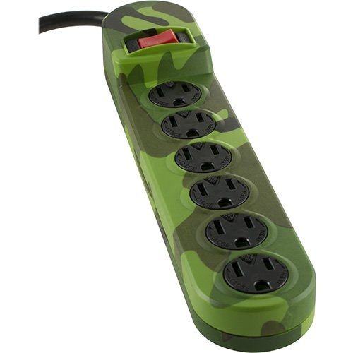 GE SU14834 6-Outlet Grounded Power Strip 3ft Cord, Rotating Covers ...